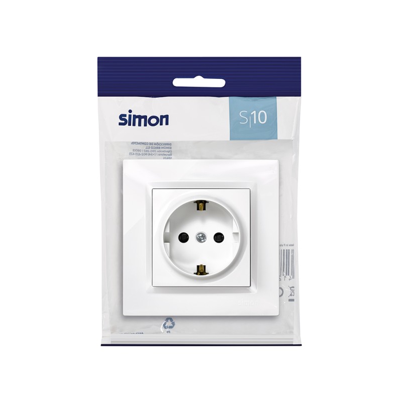 Endolls Schuko Simon sèrie 10 blanc